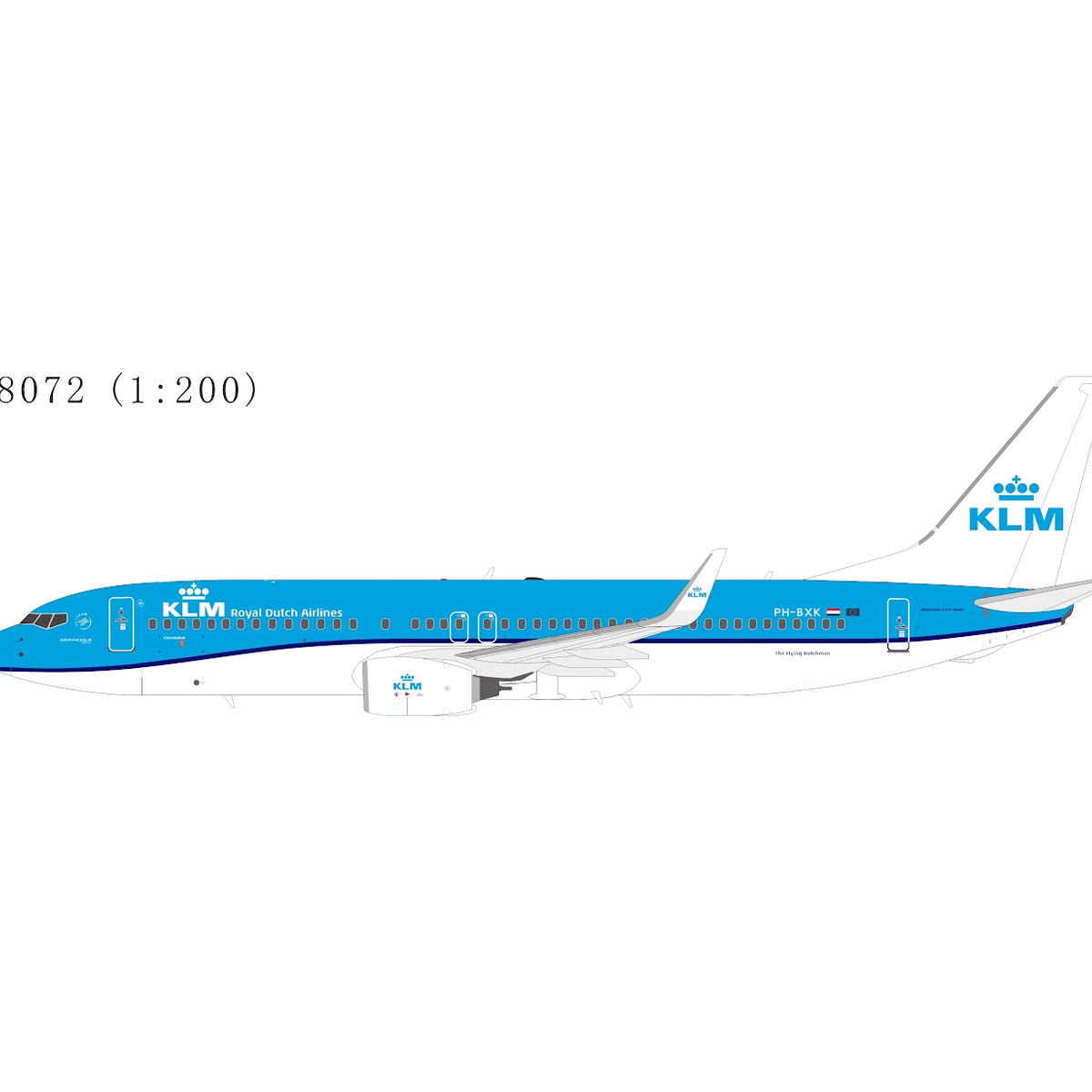NG Models KLM Royal Dutch Airlines Boeing 737-800 PH-BXK (new colours ...