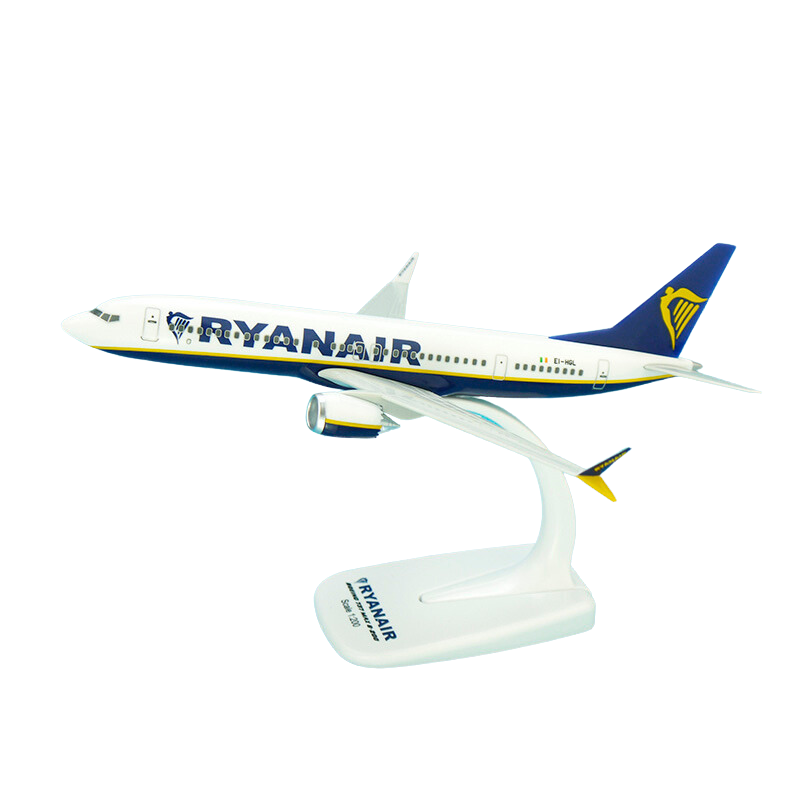 Ryanair Boeing 737 MAX 8-200 EI-HGL 1/200 Snap-Fit - Aircraft Model Store