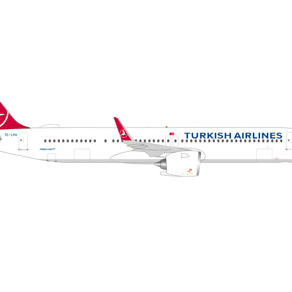 Herpa Turkish Airlines Airbus A321neo – TC-LPU 1/500 Aircraft Scale Mo ...