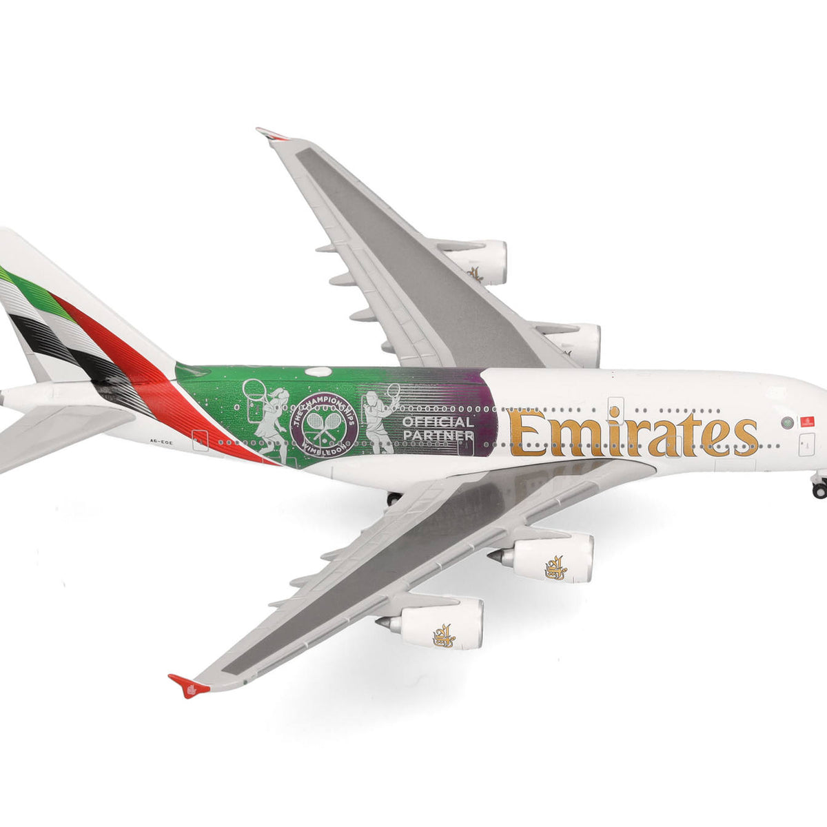 Herpa Emirates Airbus A380 "Wimbledon Official Partner" 1/500 Aircraft ...