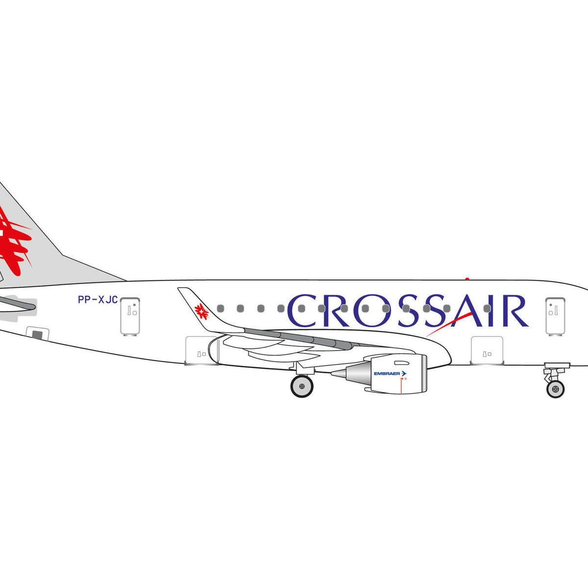 Herpa Crossair Embraer E170 1/500 Aircraft Scale Model – Aircraft Model ...