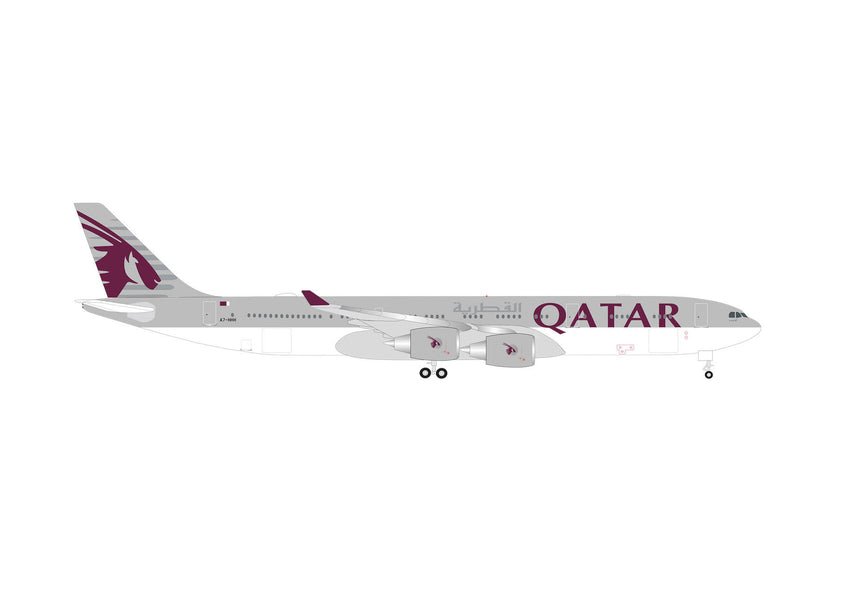 Herpa Qatar Amiri Flight Airbus A340-500 - A7-HHH 1/500 Aircraft Scale ...