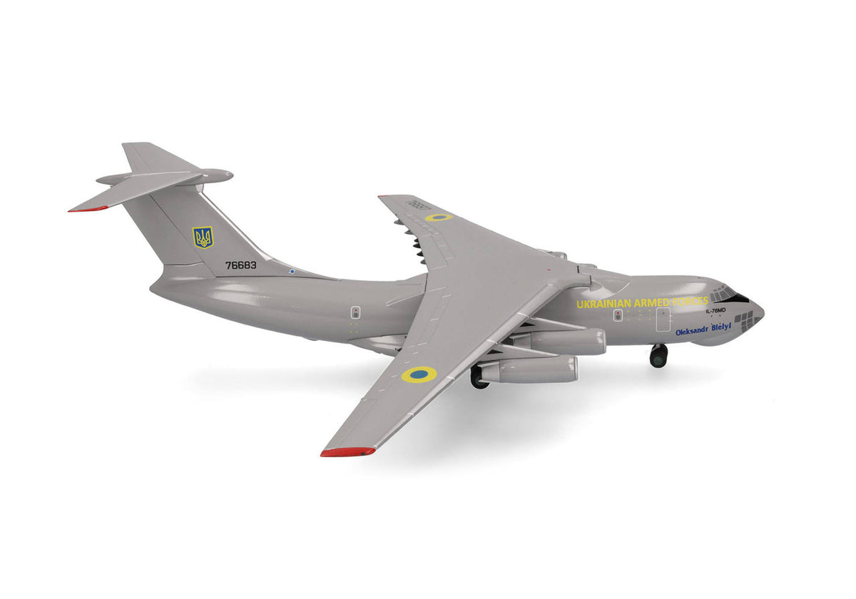 Herpa Ukrainian Air Force Ilyushin IL-76 - 25th Transport Aviation Brigade - 76683 1/200 Scale ...