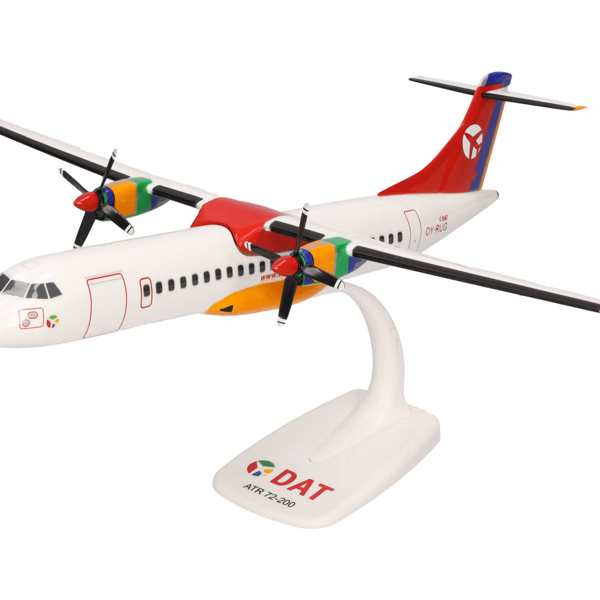 Herpa Snapfit DAT ATR-72-200 - OY-RUG 1/100 Aircraft Scale Model ...
