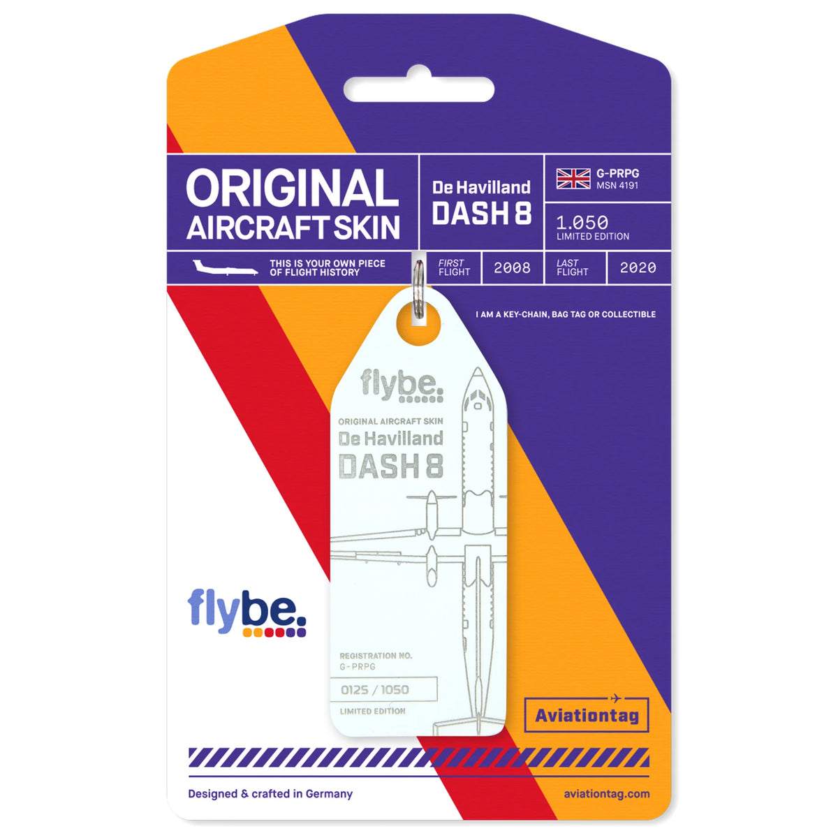 AviationTag flybe Dash 8 - G-PRPG White – Aircraft Model Store