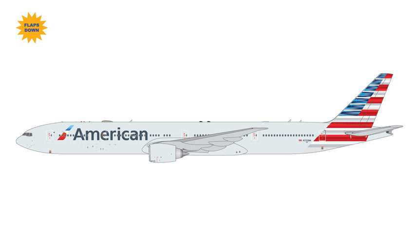 GeminiJets American Airlines Boeing B777-300ER N722AN (flaps down) 1/4 ...