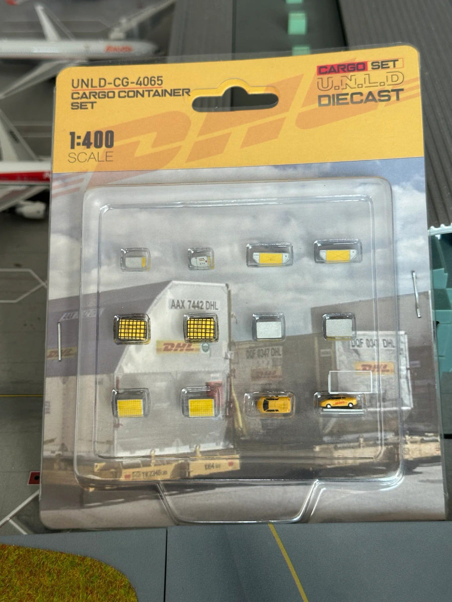 Fantasy Wings Airport Accessories Cargo Container Set DHL 1/400 Aircra ...