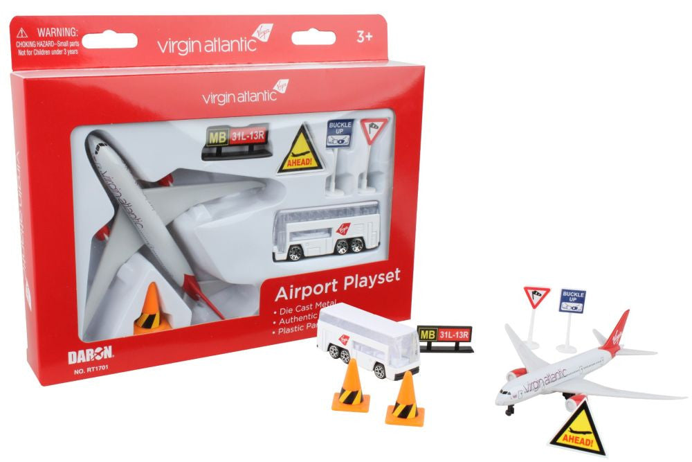 Virgin Atlantic Airbus A350 Model Play Set Toy - Aircraft Model Store