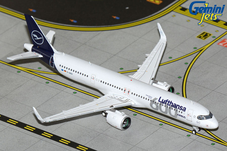 GeminiJets Lufthansa Airbus A321NEO "600th Airbus" Reg: D-AIEQ 1/400 ...