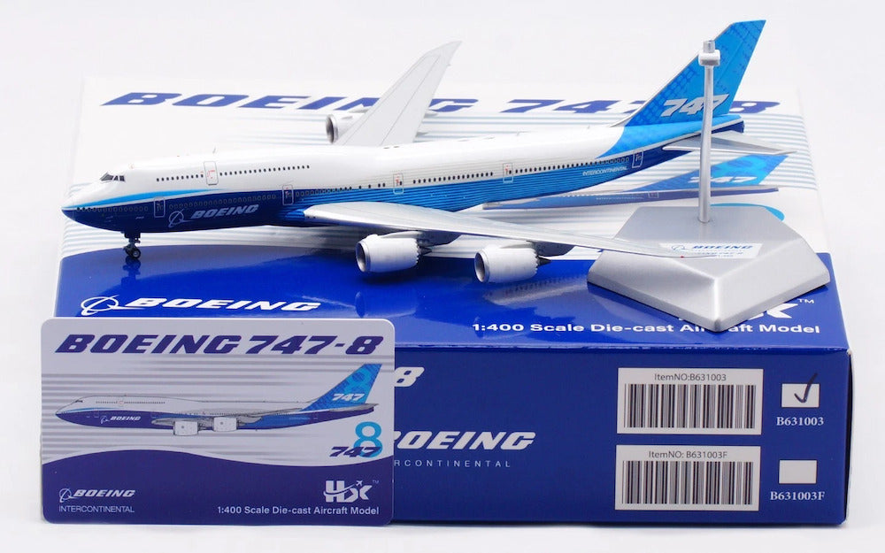 HX Models Boeing Company B747-8 Blue "House livery" 1/400 Aircraft Sca ...