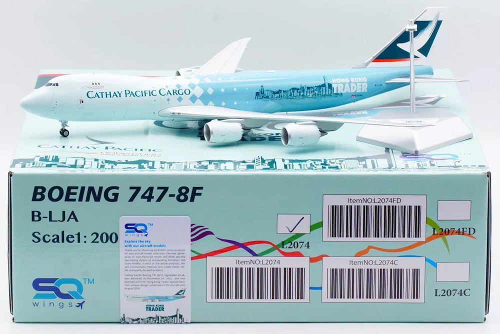SQ Wings Cathay Pacific Boeing B747-8F B-LJA 1/200 Aircraft Scale Mode ...